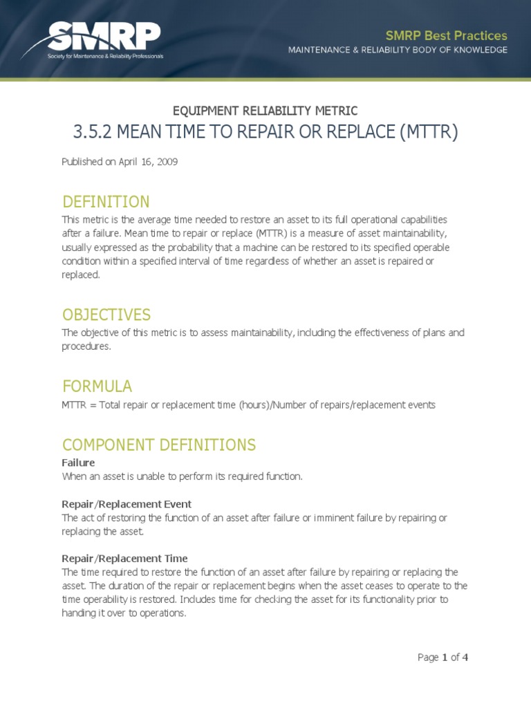 06 MTTR | PDF
