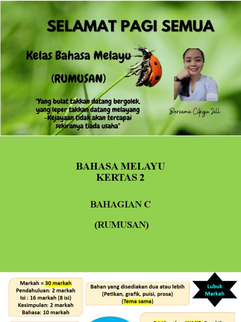 Bahan Panduan Menulis Rumusan Tingkatan 5 | PDF