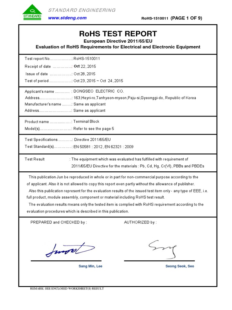 XRF Test Report | PDF | Chemistry
