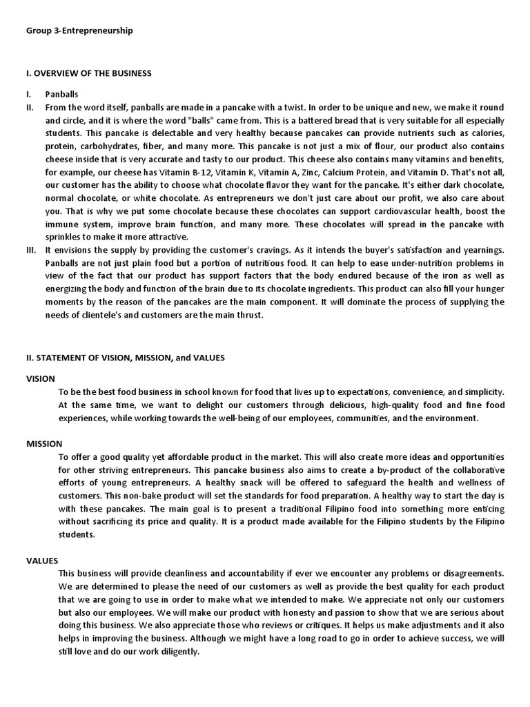 Group 3 Entrep | PDF | Chocolate | Vitamin