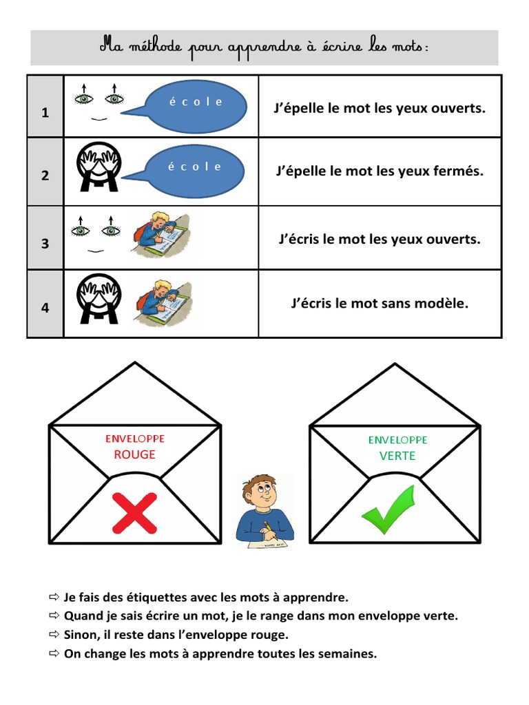 Les Mots Outils A Savoir Lire Et Ecrire | PDF
