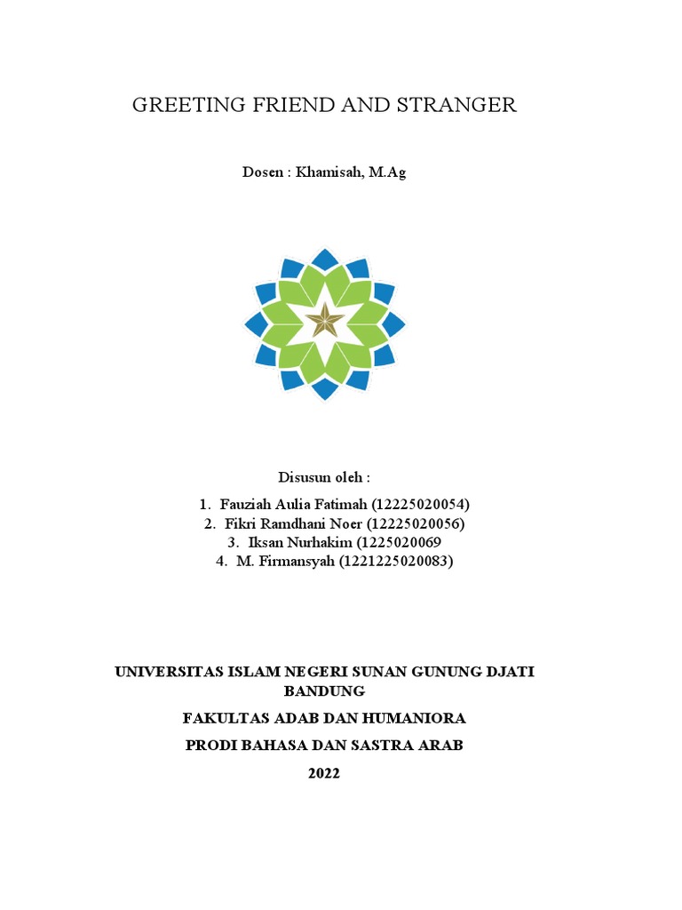 Greeting Friend and Stranger | PDF