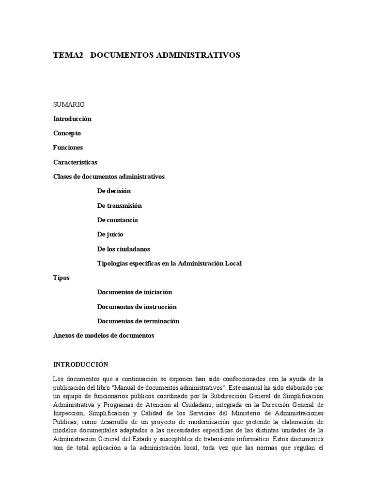 Tema 2. Documentos Administrativos | Descargar gratis PDF | Regulación | Adopción