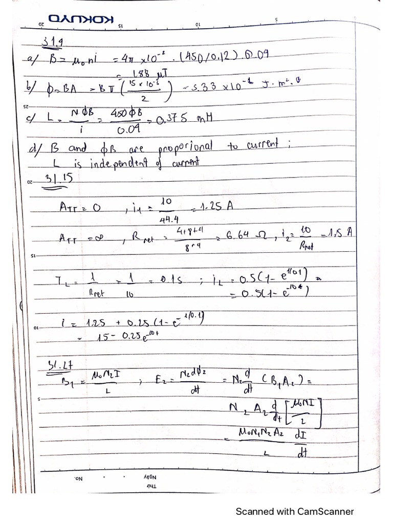 Physics 2 Chapter 31 | PDF