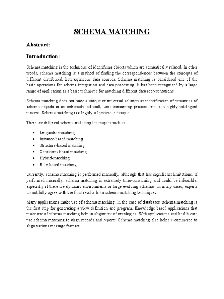Enhancing Schema Matching Through Machine Learning: A Self-Configuring ... Enhancing Schema Matching Through Machine Learning: A Self-Configuring ...