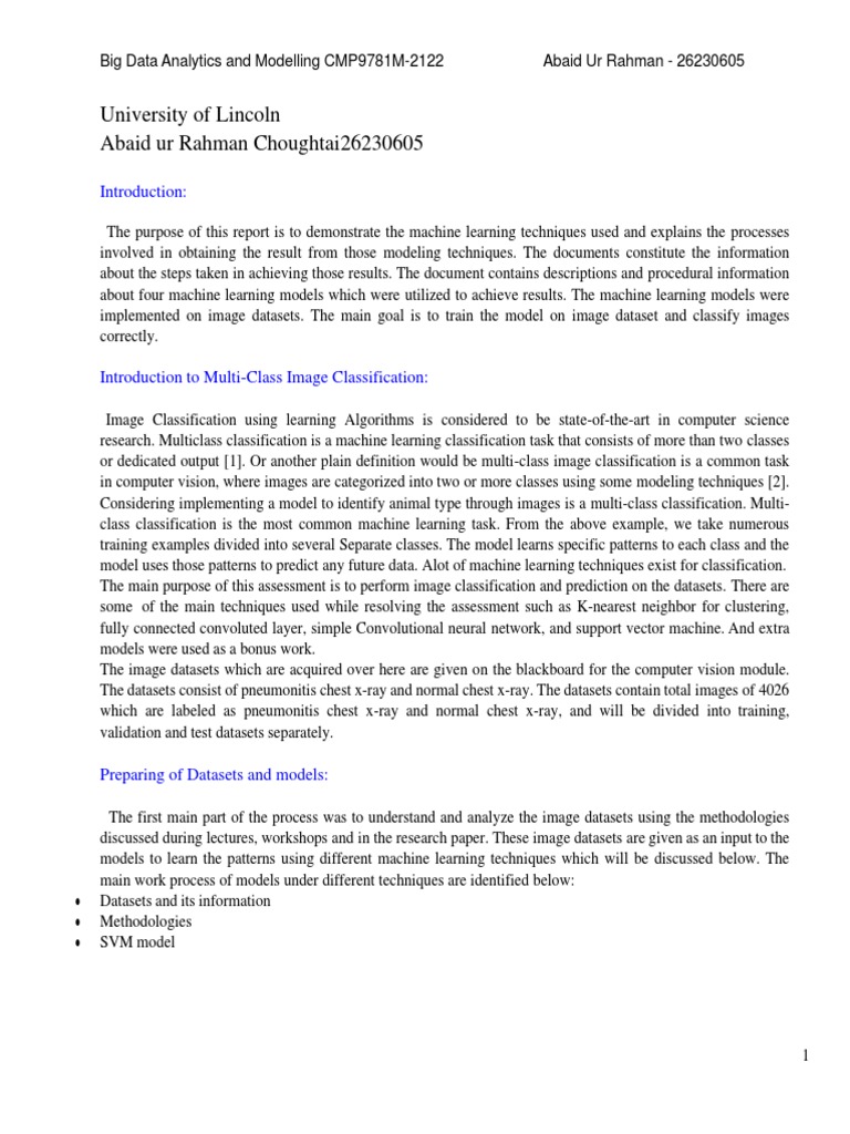 BigData Assessment2 26230605 | PDF | Machine Learning | Statistical Classification