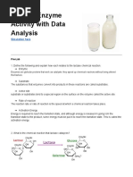 Lactase Enzyme Activity Analysis | PDF | Enzyme | Catalysis