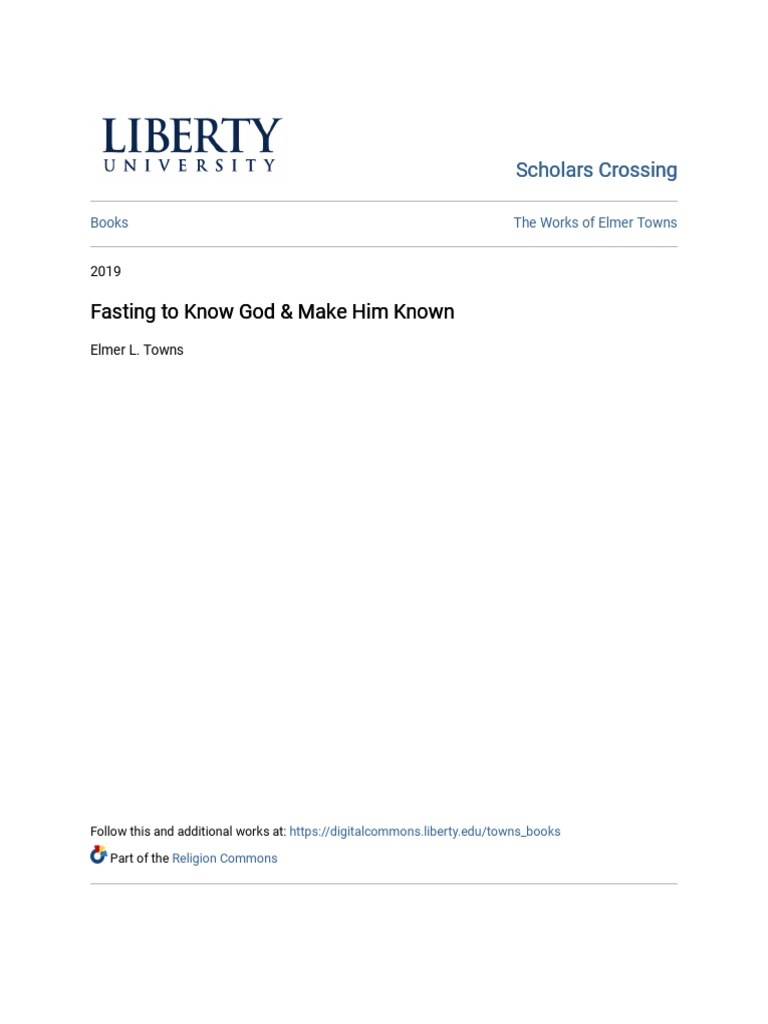 Fasting To Know God & Make Him Known | PDF | Prayer | Fasting