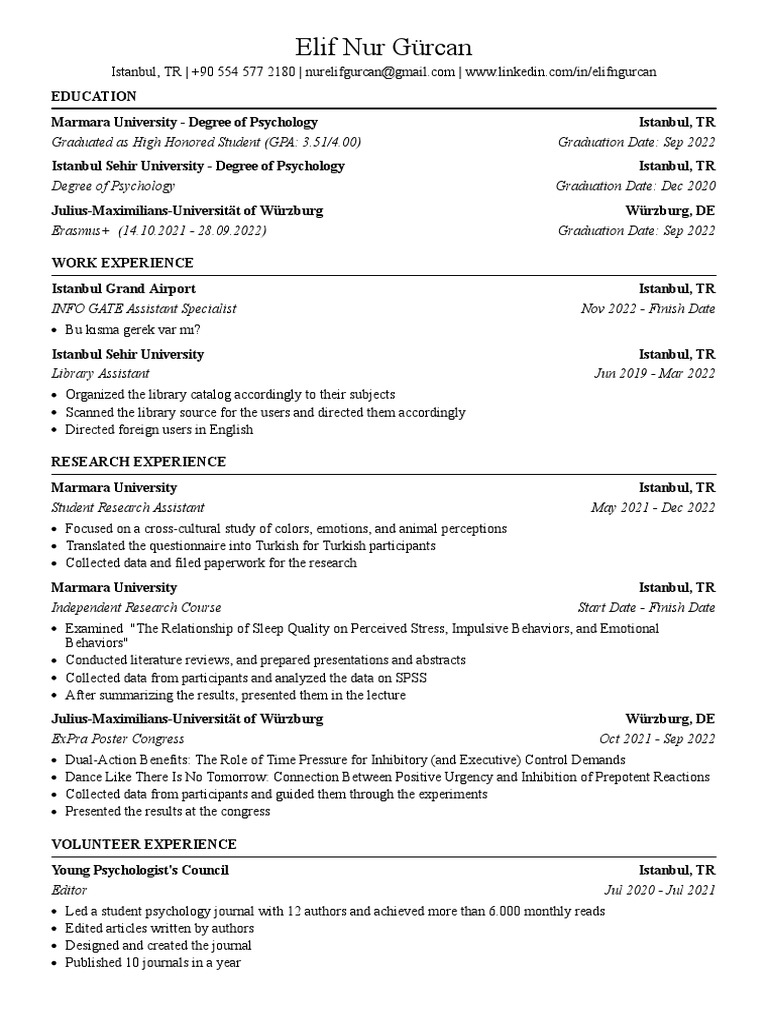 CV Academic | PDF | Psychology | Behavioural Sciences