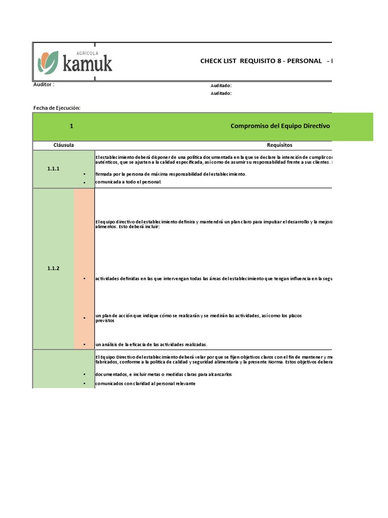 CL BRC Requisitos Del 1 Al 7 BRC V8 v1 | PDF