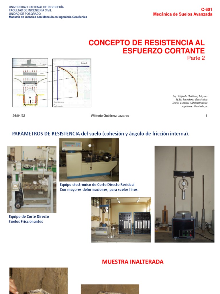 Resistencia Al Corte | PDF | Fundación (Ingeniería) | Resistencia de materiales