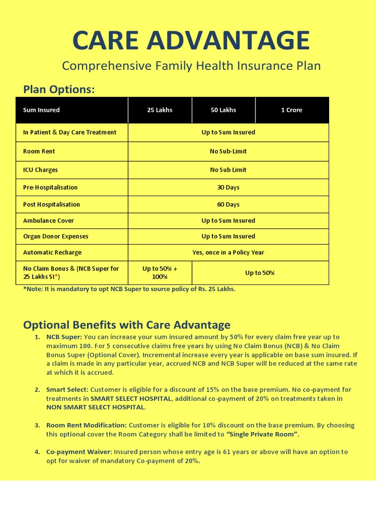 Care Advantage One Pager | PDF | Insurance | Health Care