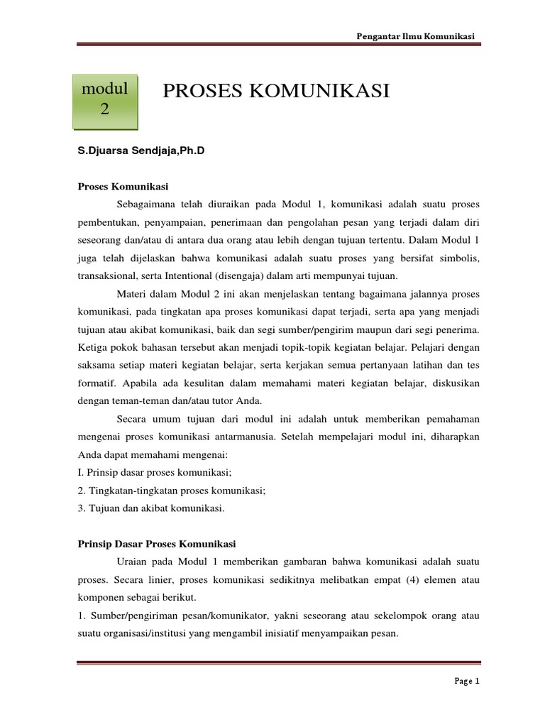 Pengantar Ilmu Komunikasi | PDF