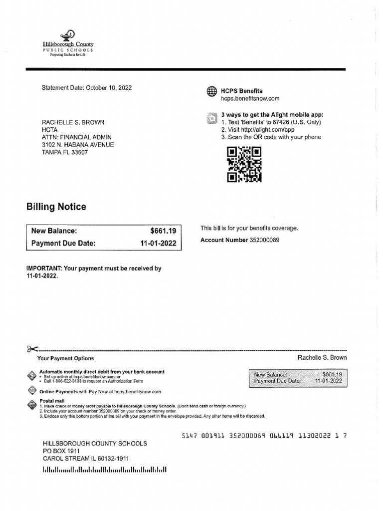 HCTA Bills For Insurance | PDF