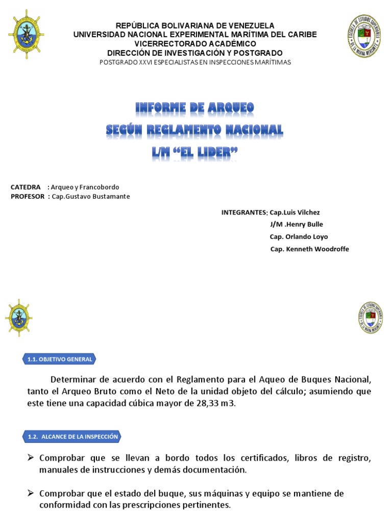 Presentación Informe de Arqueo Finalpdf | PDF | Buques | Envío