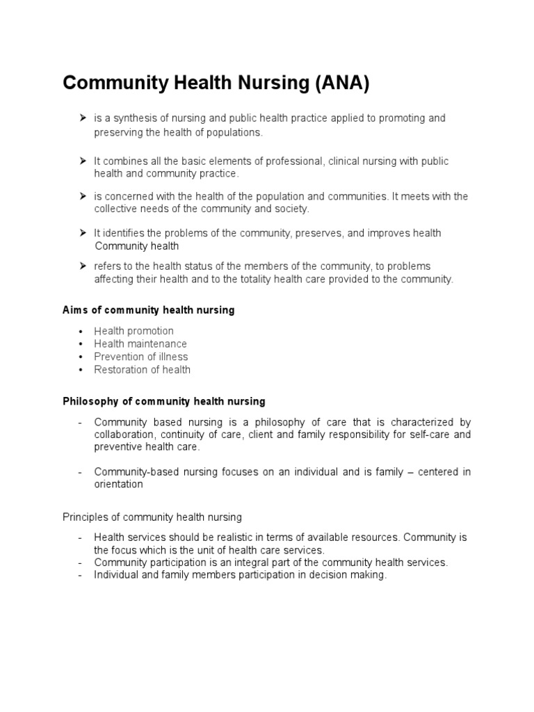 Community Health Nursing | Download Free PDF | Health Care | Health ...