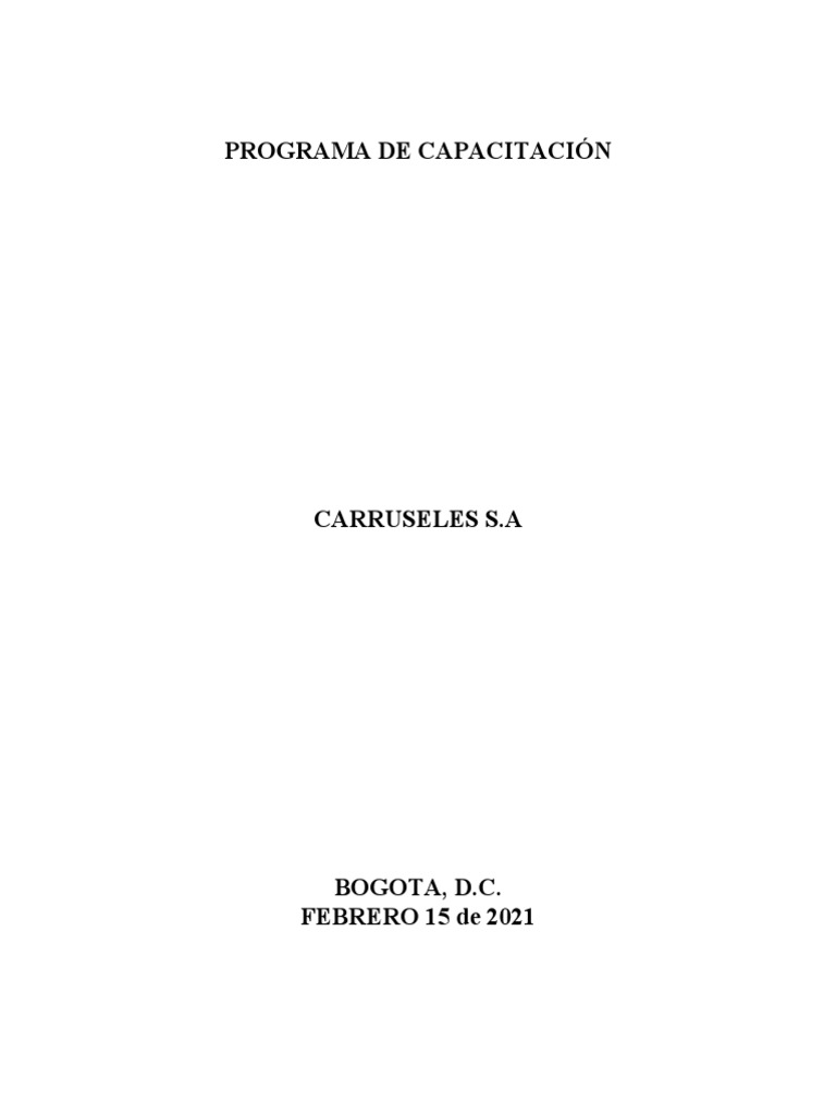 PR-SST-006 Programa de Capacitacion | PDF | Evaluación | Planificación