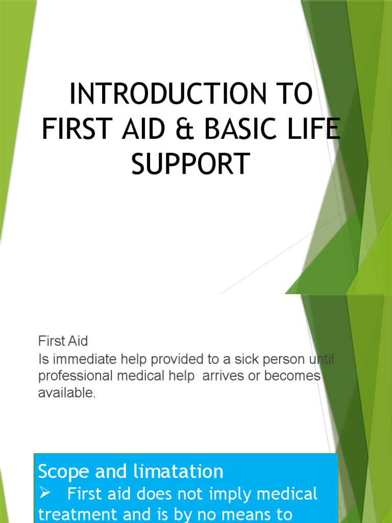 Introduction To First Aid & Basic Life Support | PDF | Cardiopulmonary ...