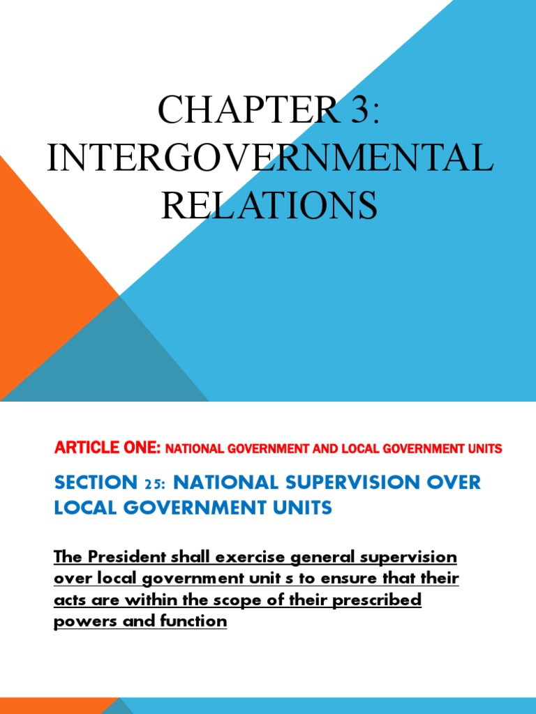 Intergovernmental Relations | PDF | Non Governmental Organization ...