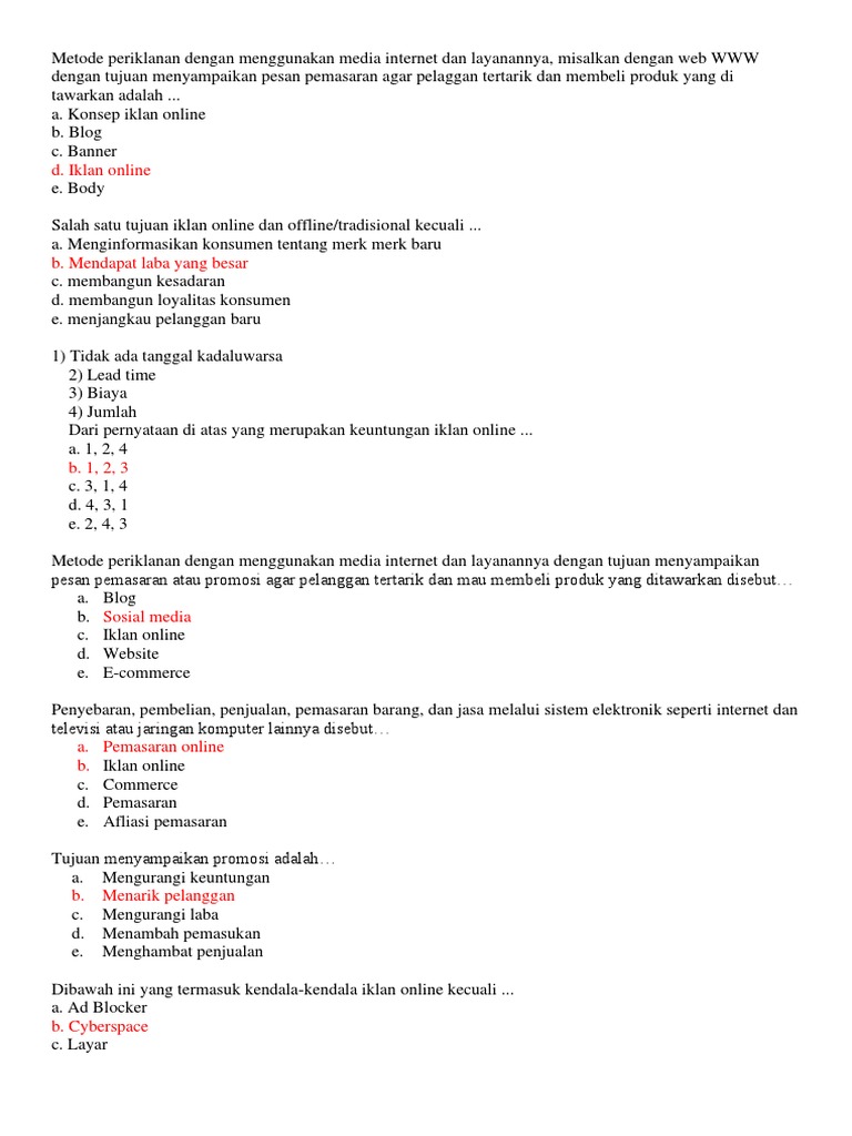 Latihan Soal PTS | PDF