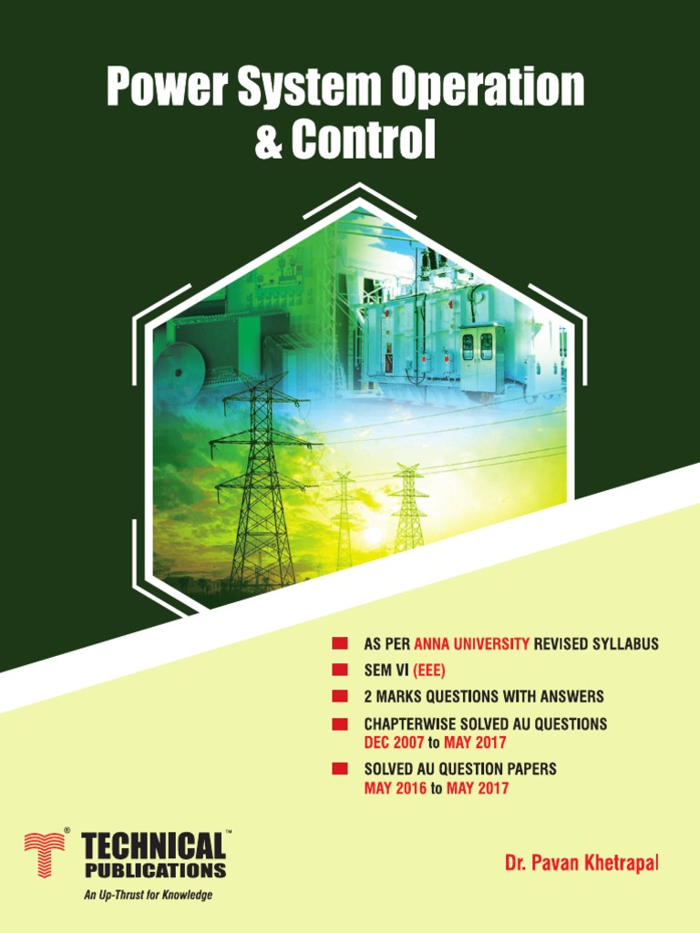 EE8702 - Power System Operation and Control (Ripped From Amazon Kindle ...