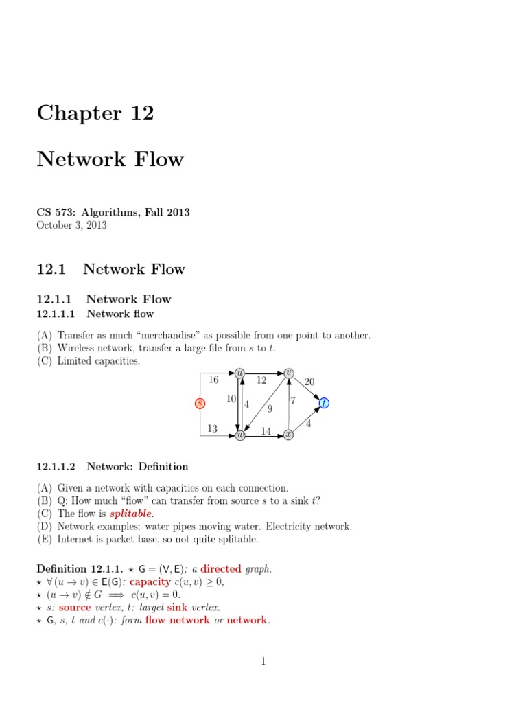 Maximizing Network Flow: An Introduction to Network Flow Problems ...