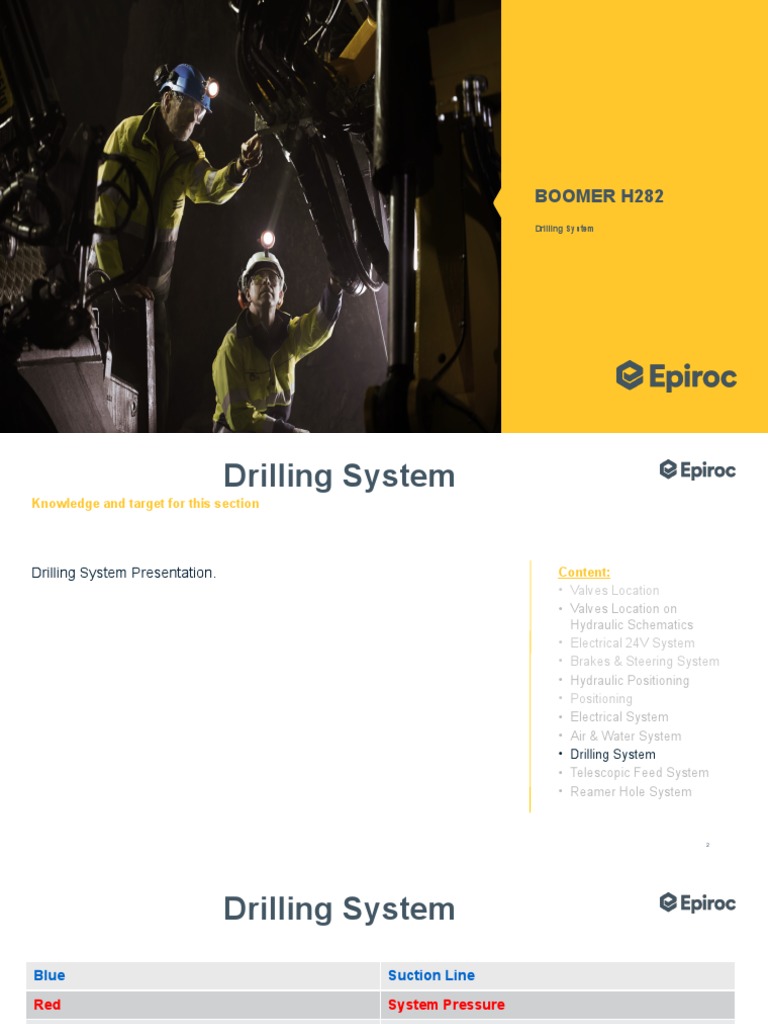 Drilling System Boomer H282 | PDF | Pump | Valve