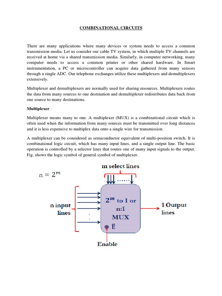 Combinational Circuits Part 1 Pdf Electronic Engineering Digital
