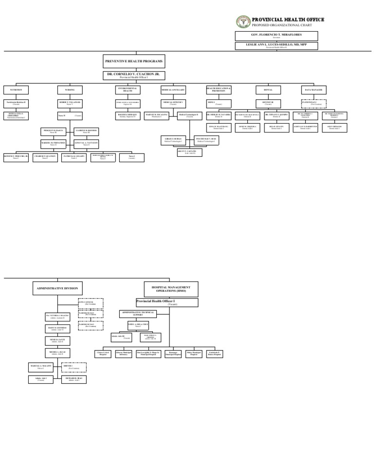 Provincial Health Office Organizational Chart | PDF | Public Services ...