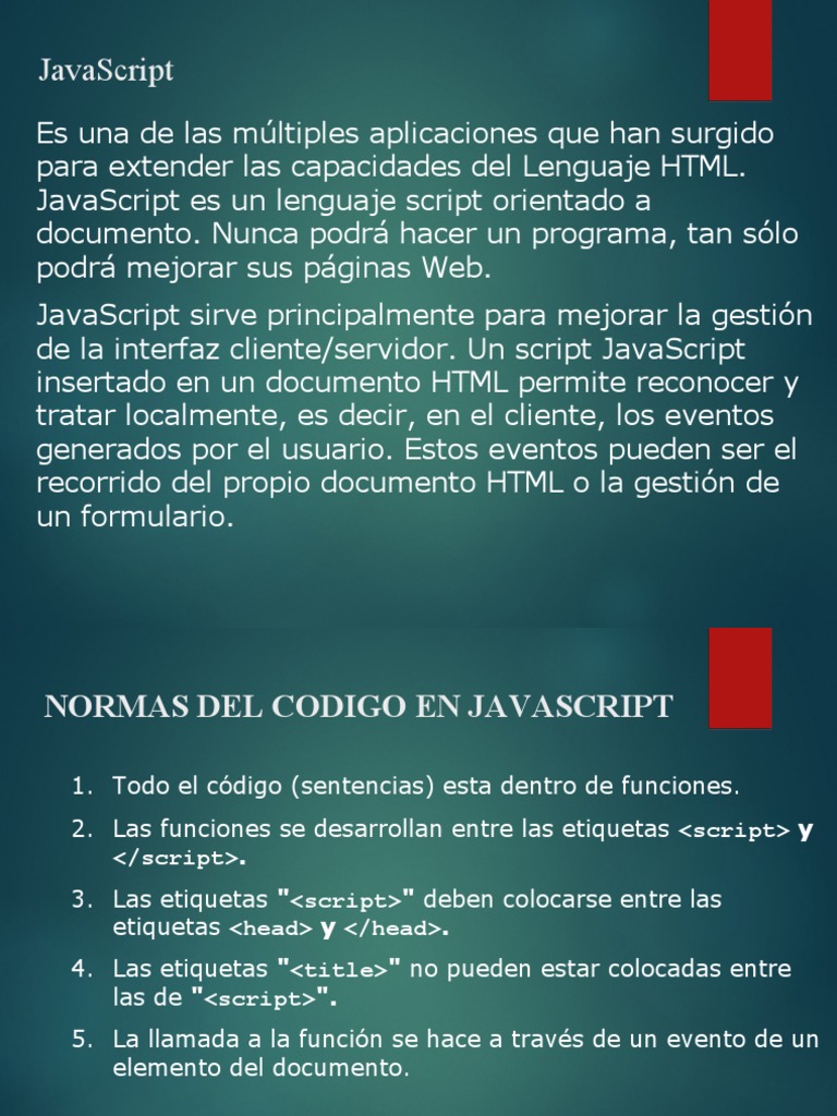 Javascriptbasico Teoria | PDF | Script Java | Programación de computadoras