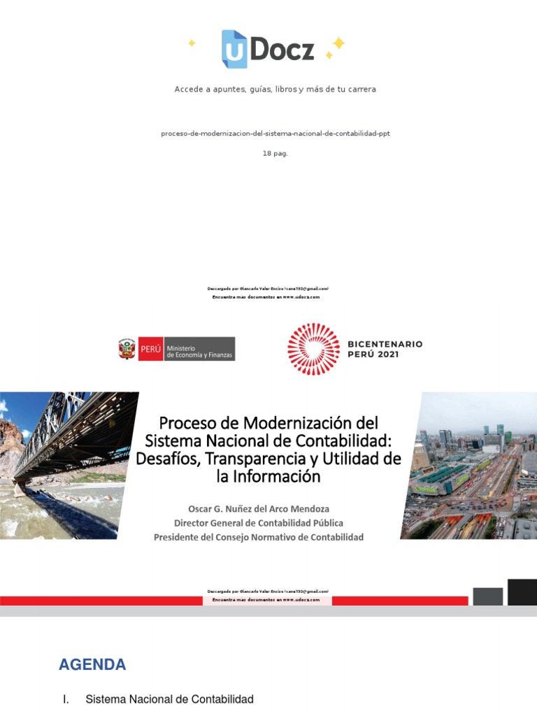 Proceso de Modernizacion Del Sistema Nacional de Contabilidad PPT ...
