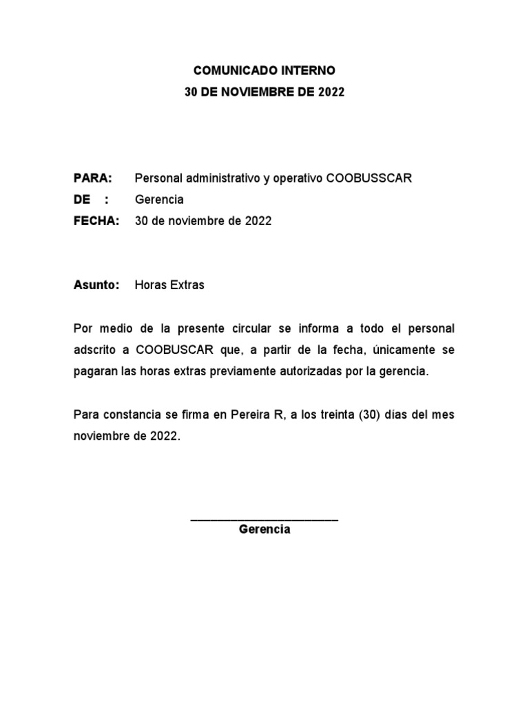 Plantillas De Comunicados/modelo De Comunicado Inter No