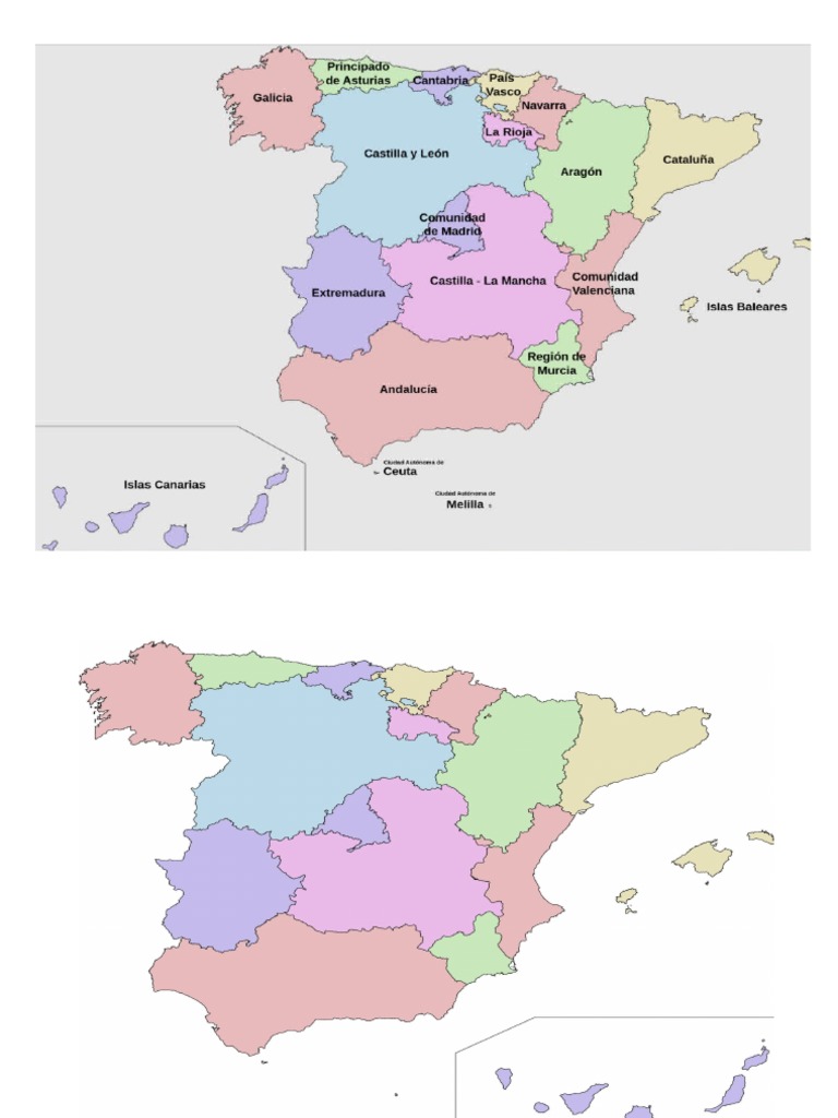 Mapa Comunidades Autonomas | PDF