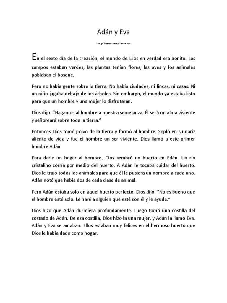 Adán y Eva | PDF | Religión y espiritualidad