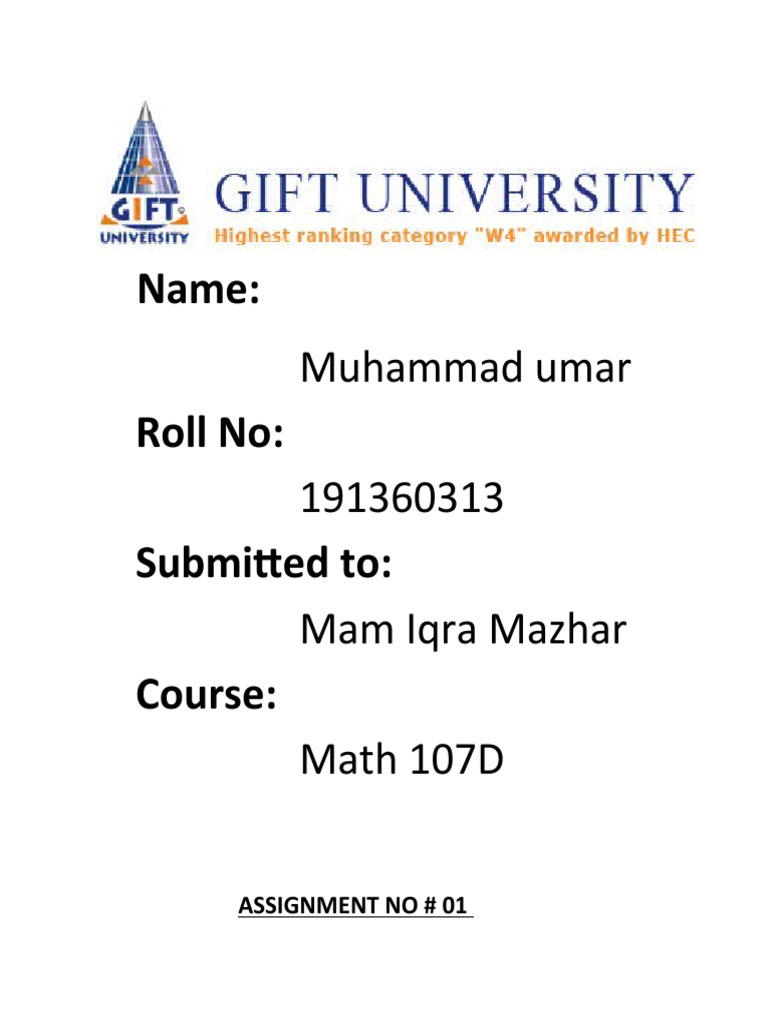 Muhammad Umar Assignment 1 | PDF
