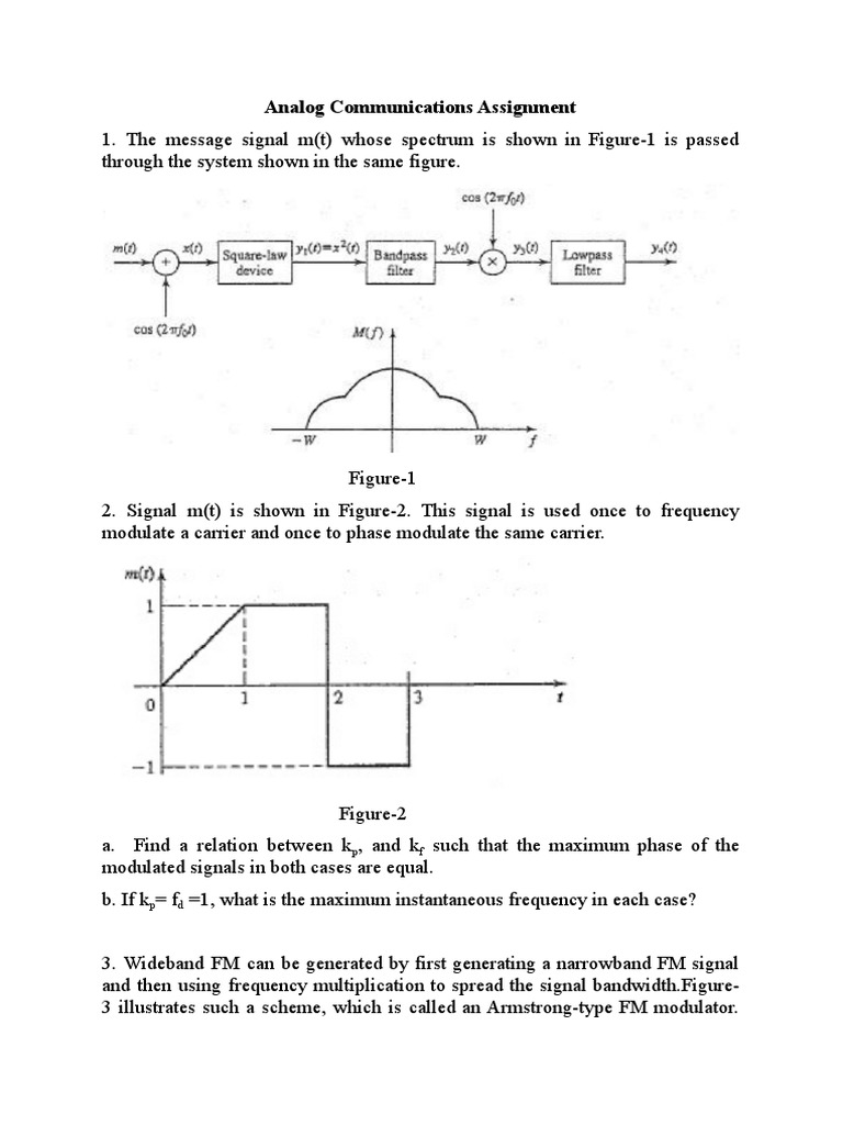AC Assignment | PDF | Frequency Modulation | Sound Production Technology