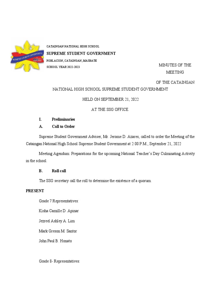 09 21 22 SSG Meeting Minutes | PDF