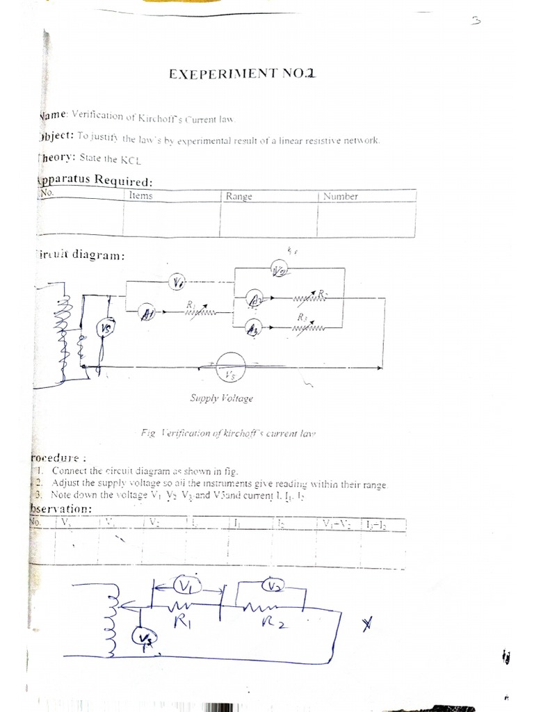 Basic Electrical Engineering Practical (1-3) | PDF