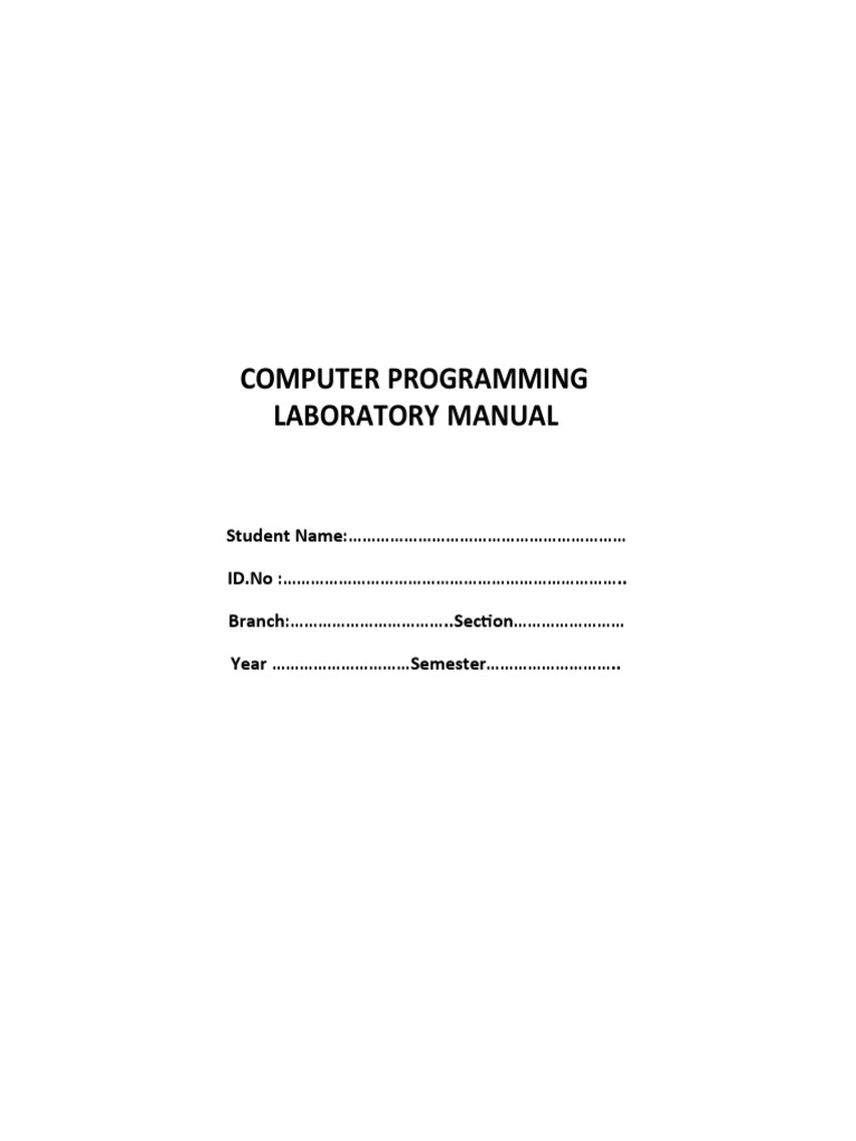 Intructor Lab MANUAL Final | PDF | String (Computer Science) | Summation