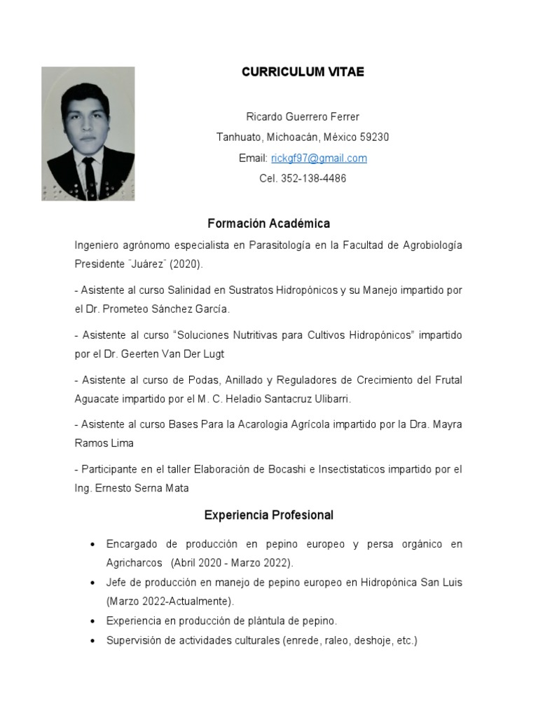 CV Ricardo | PDF