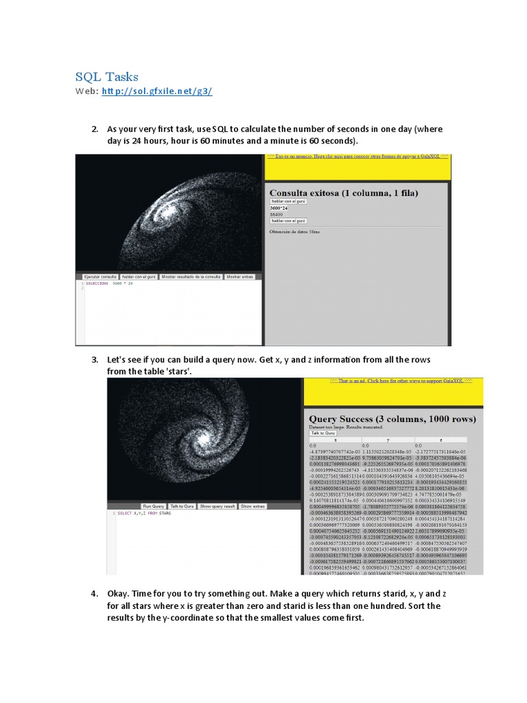 Ejercicios GalaXQL | PDF | Computer Data | Data Management