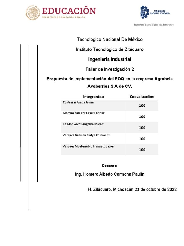 Protocolo de Investigación Final Avance | PDF | Inventario | Almacén