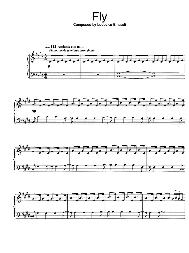 Ludovico Einaudi Fly | PDF