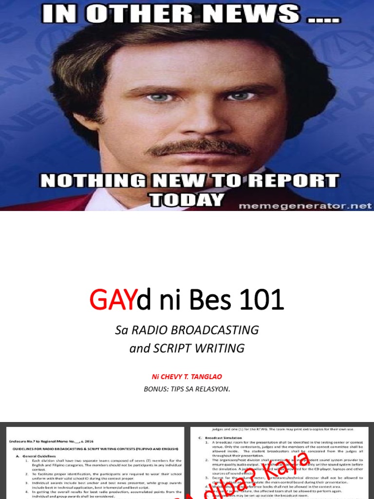 Guidelines and Best Practices for Radio Broadcasting Script Writing | PDF