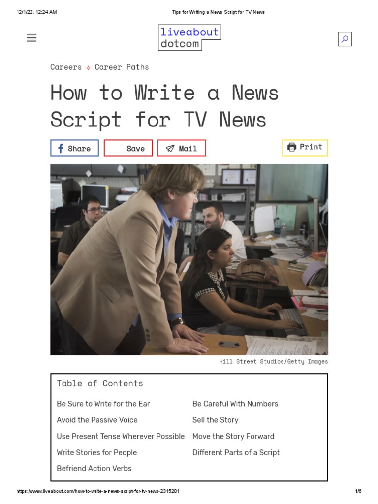 Tips For Writing A News Script For TV News | PDF | News Broadcasting | News
