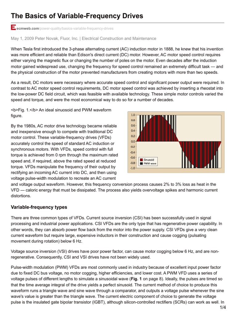 The Basics of Variable-Frequency Drives | PDF | Electric Motor | Alternating Current