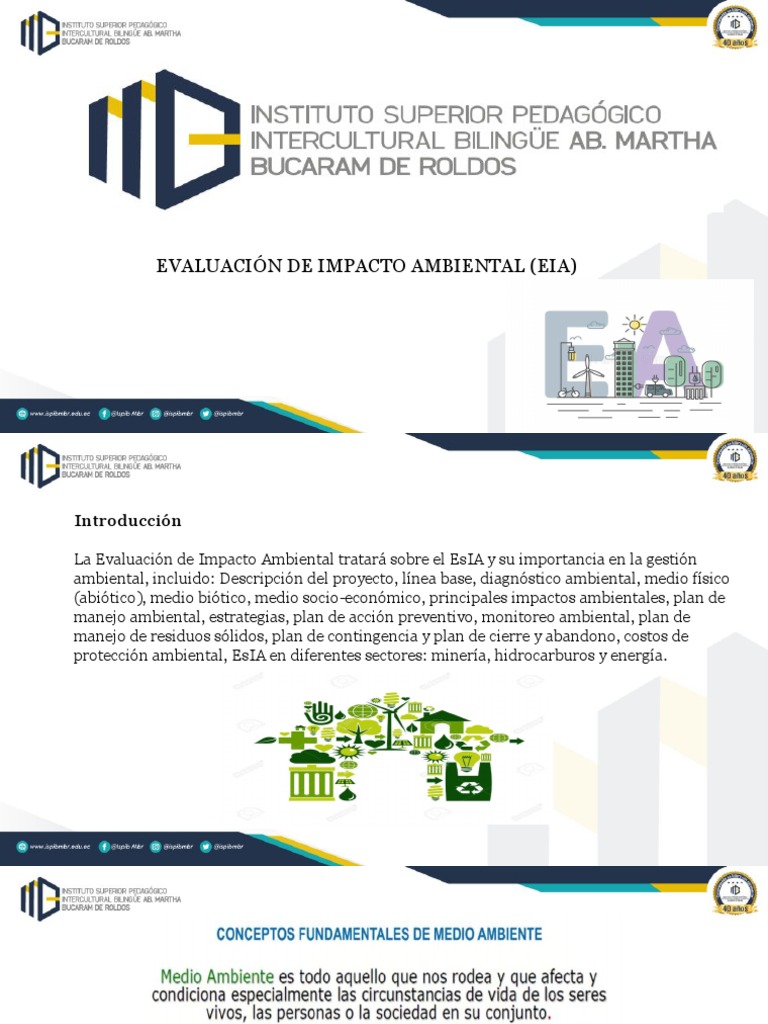 Semana 1 - 2 - Eia | PDF | Evaluación de impacto ambiental | Entorno ...
