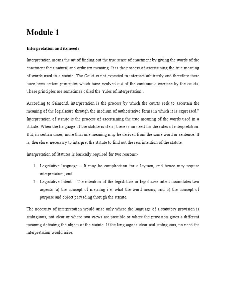 ISP Notes Full | PDF | Statutory Interpretation | Codification (Law)