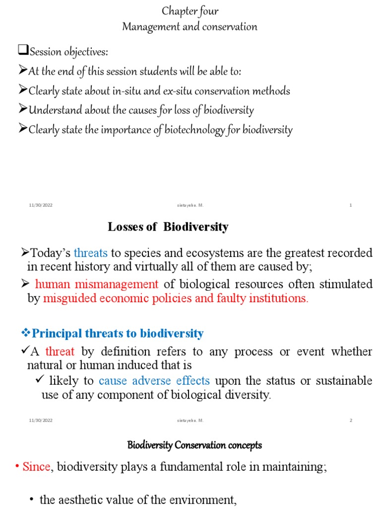 Chapter Four | PDF | Conservation Biology | Biodiversity
