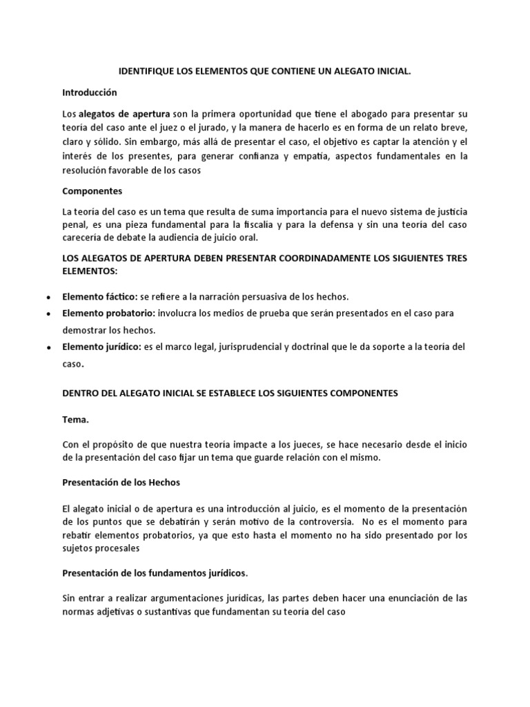 Alegato Inicial | PDF | Juez | Gobierno